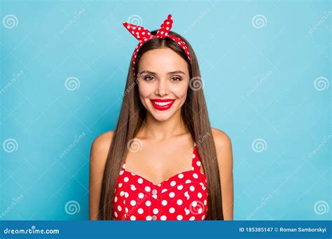 Close Up Portrait Of Her She Nice Looking Attractive Winsome Lovable