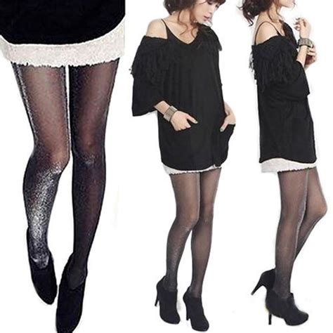 Buy Hot Fashion Womens Sexy Shiny Pantyhose Glitter Stockings Glossy