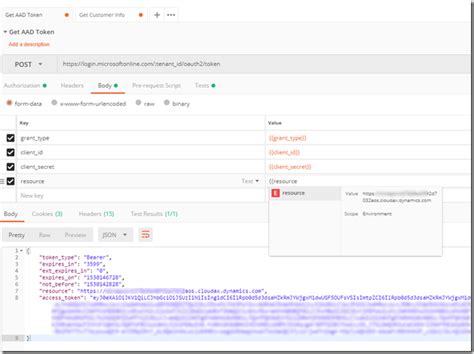 testing msdyn365fo odata with postman