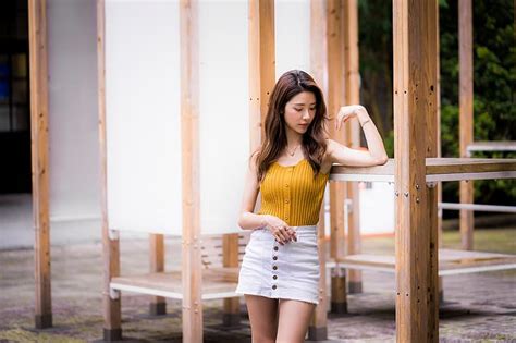 Hd Wallpaper Asian Model Women Dark Hair Long Hair Depth Of Field