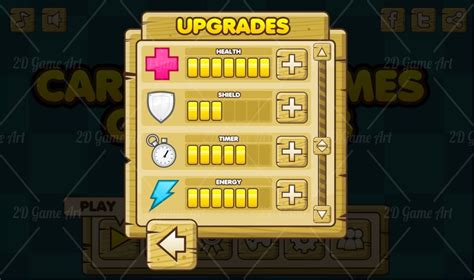 wood game gui game art 2d