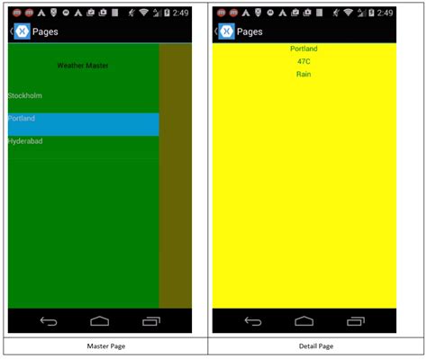 xamarin pages the screens of an app