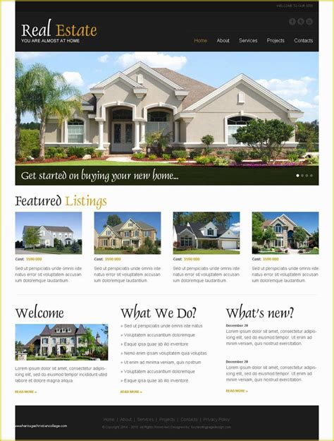 real estate agent website templates free of create your beautiful