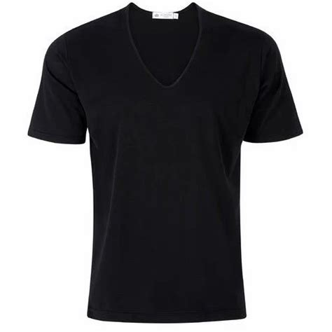 Black Cotton V Neck Plain T Shirt Size Small Medium Large Xl At Rs