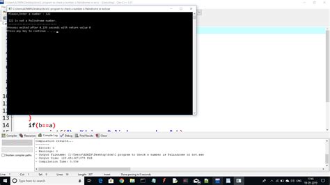c program to check a number is palindrome or not
