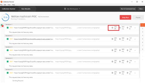 sending multiple requests to appsync graphql using postman by
