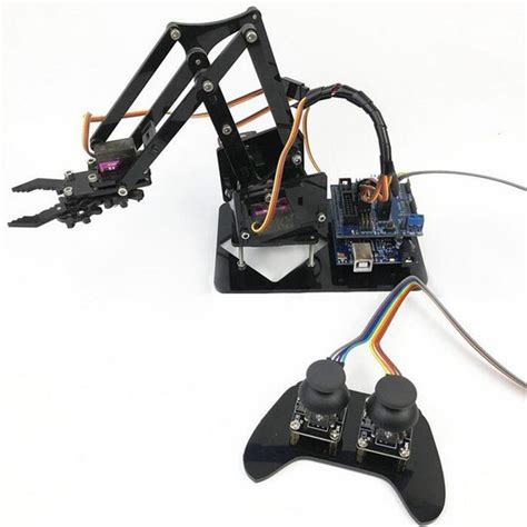 shopping 4dof robot arm with remote control ps2 self