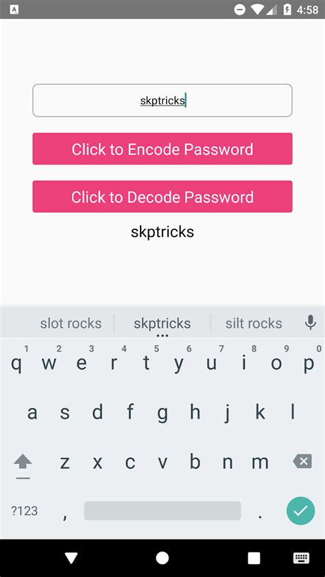 react native password encryption and decryption using base64 method