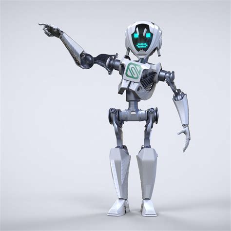3d robot cartoon character cgtrader