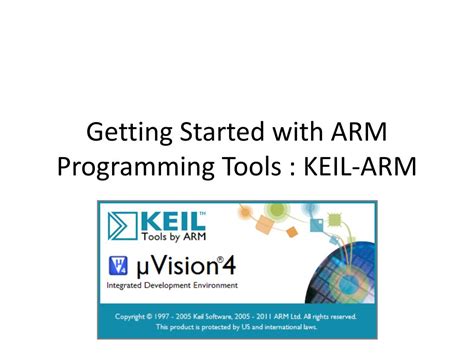 ppt getting started with arm programming tools keil arm powerpoint