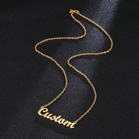 Custom Name Necklace For Women Personalized Nameplate Jewelry For Gold