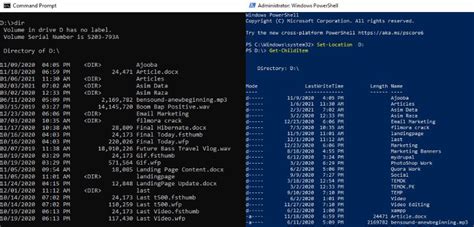 powershell vs cmd command prompt what is key difference temok