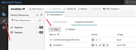 connect to on premises data in azure data factory with the