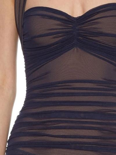 Norma Kamali Bill Mio Sheer Mesh One Piece Swimsuit In Nude Brown