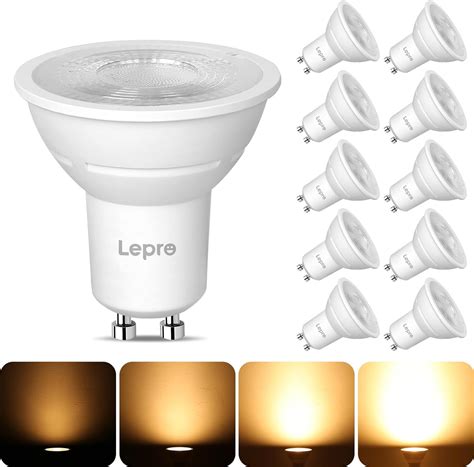Lepro Gu10 Led Bulbs Dimmable Warm White 2700k 4 5w 345lm 50w