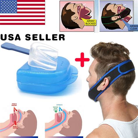 Stop Snoring Mouthpiece Guard Sleep Apnea Night Tmj And Anti Snore Chin