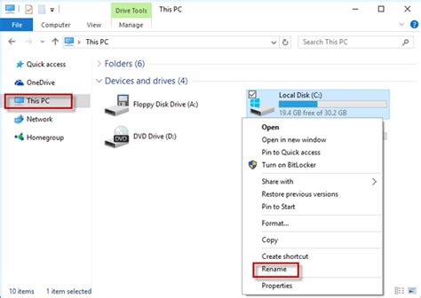 solved suggestions for fixing drive rename in windows