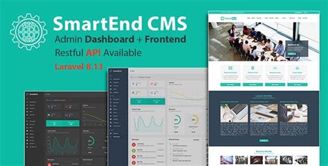 smartend cms v8 3 0 laravel admin dashboard with