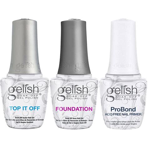 Gelish Essential Soak Off Gel Polish Trio Set Top It Off Foundation