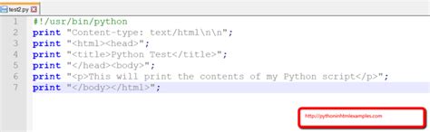 how to insert python in your html page python in html examples