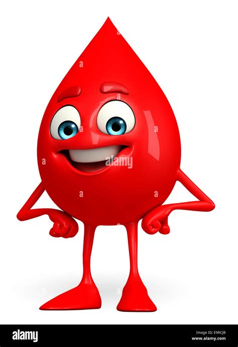Personaje De Dibujos Animados De Gota De Sangre Fotografía De Stock Alamy
