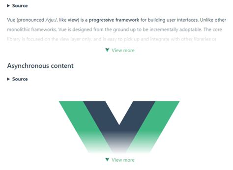 customizable foldable component for vue js vue script