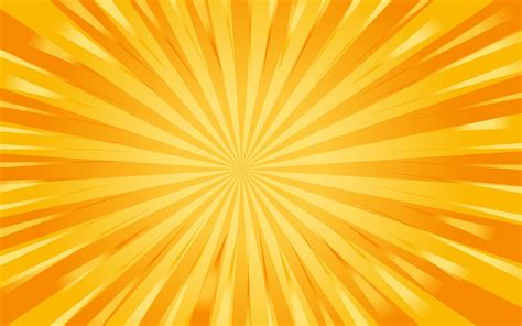 Sun Rays Retro Vintage Style On Yellow Background Sunburst Pattern