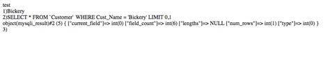 php mysqli fetch row not working as expected stack overflow