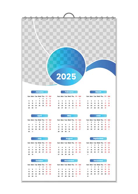 Pared Calendario 2025 Pared Calendario Diseño Modelo Para 2025