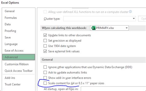 excel print preview not matching the actual printed document