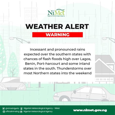 Nimet Warns Of Flash Floods Thunderstorms Across Niger Freshangle News