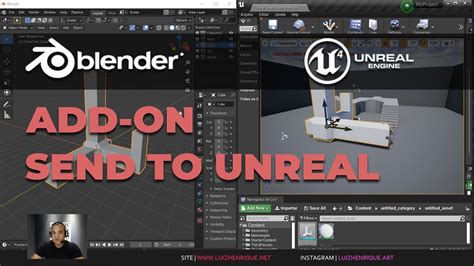 como exportar do blender para unreal engine addon send to unreal