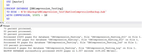 how to compress a native backup in sql server sqlarena