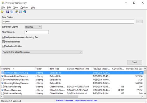 find and recover deleted files and previous versions of existing files