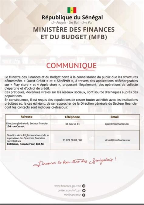 Ministère Des Finances Mamadou Moustapha Bâ Dénonce Les Pratiques