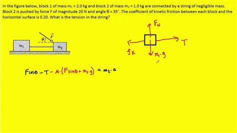 In The Figure Below Block 1 Of Mass M1 Youtube