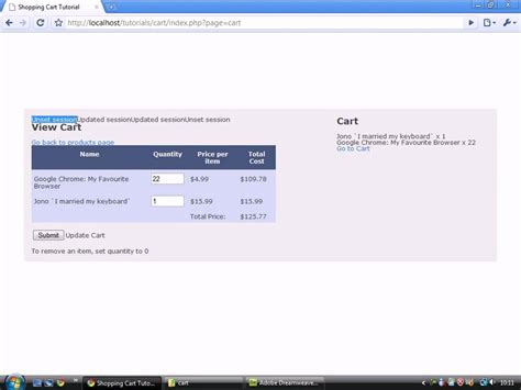 php and mysql shopping cart part 11 youtube