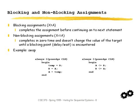 blocking and non blocking assignments