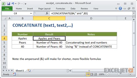 excel concatenate function