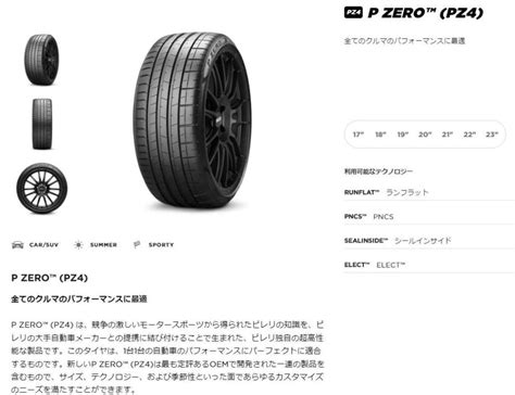 サマータイヤ 送料無料 ピレリ P Zero Pz4 ピーゼロ 295 35r20インチ 105y Xl F01 4本セット タイヤ