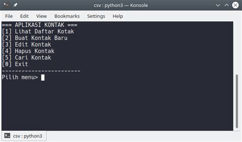 belajar membuat aplikasi cruds dengan python dan file csv