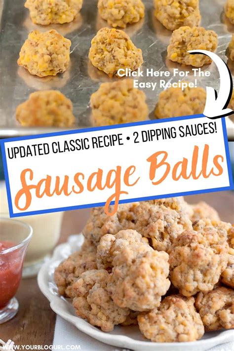 Sausage Balls With Two Dipping Sauces Lanas Cooking