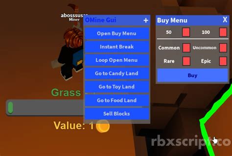 mining simulator [open buy menu go to candy land sell blocks] scripts