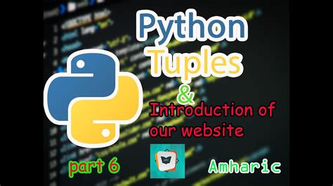 python tuples in ahmaric ፓይዘን ቱፕሎች በአማርኛ introduction of our