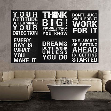 Inspirational Wall Art Decor Posters For Office Gym Living Room