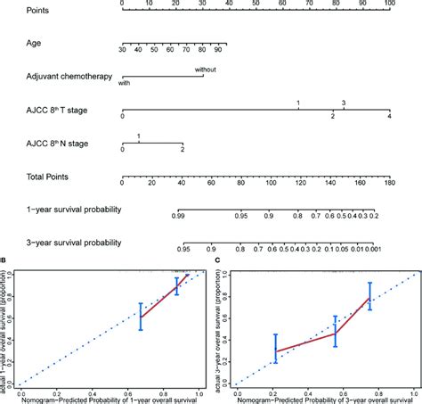 Nomogram And Calibration Plot For Prediction Of 1 And 3 Year