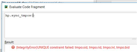 sqlite3tegrityerror unique constraint failed · issue 25