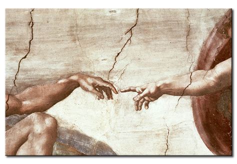 Tableau Mural La Création Dadam Détail Michel Ange Reproductions