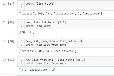 basics of python lists c2p labs