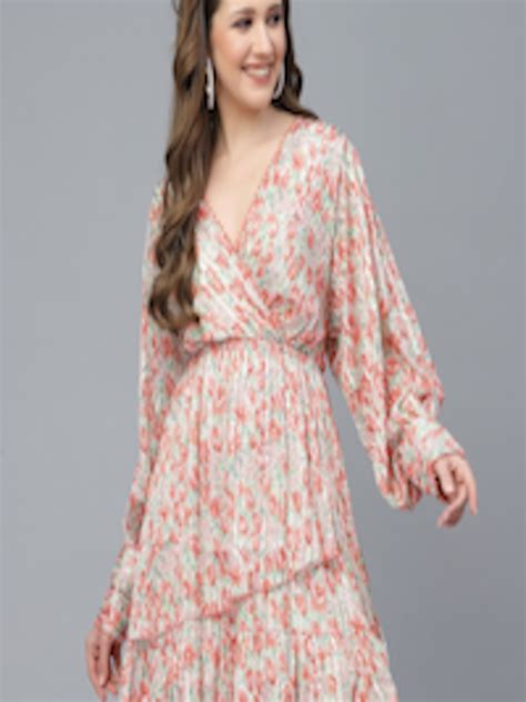 Buy Mafadeny Red Floral Chiffon Mini Dress Dresses For Women 22120888